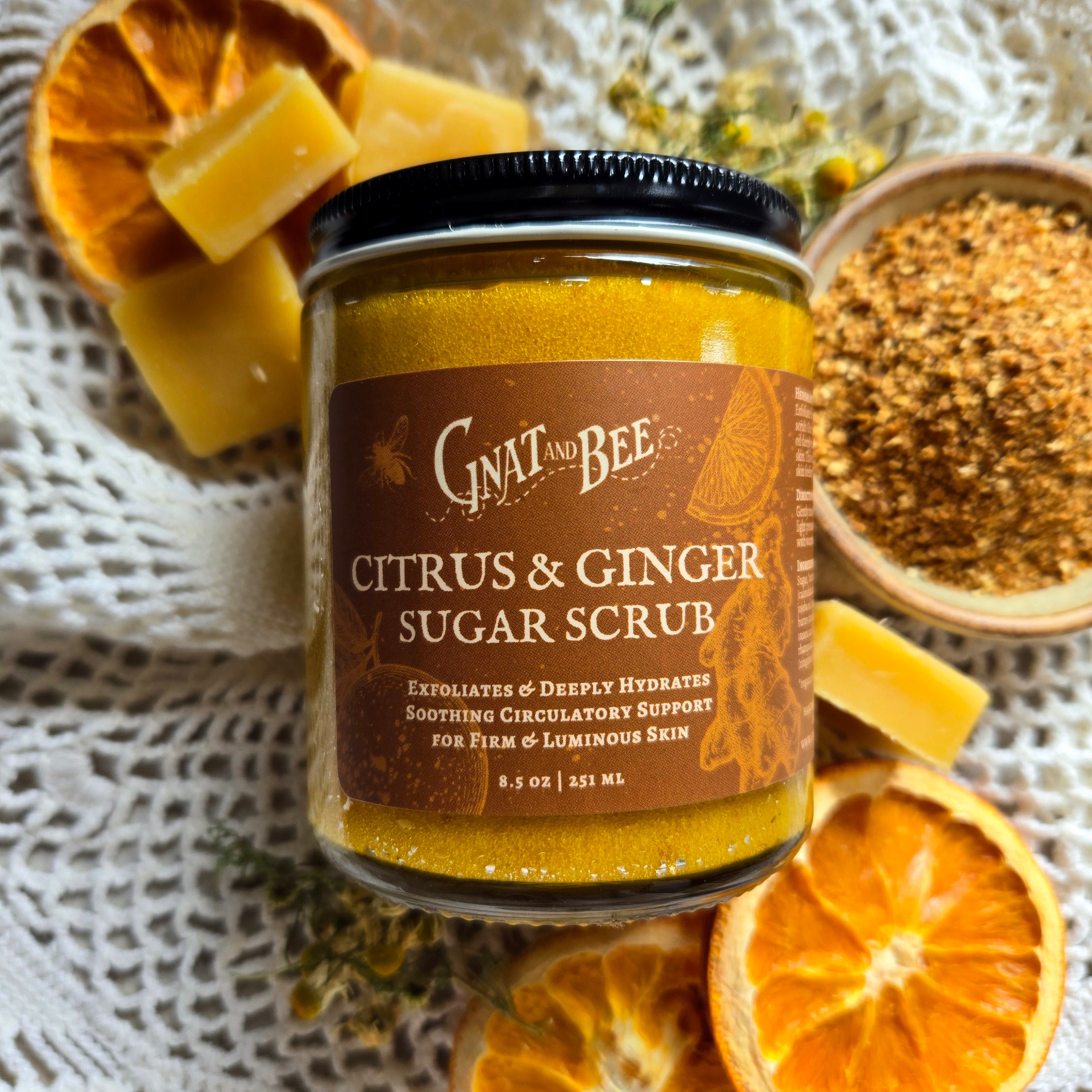 Citrus & Ginger Sugar Scrub – Wholesale Gnat and Bee